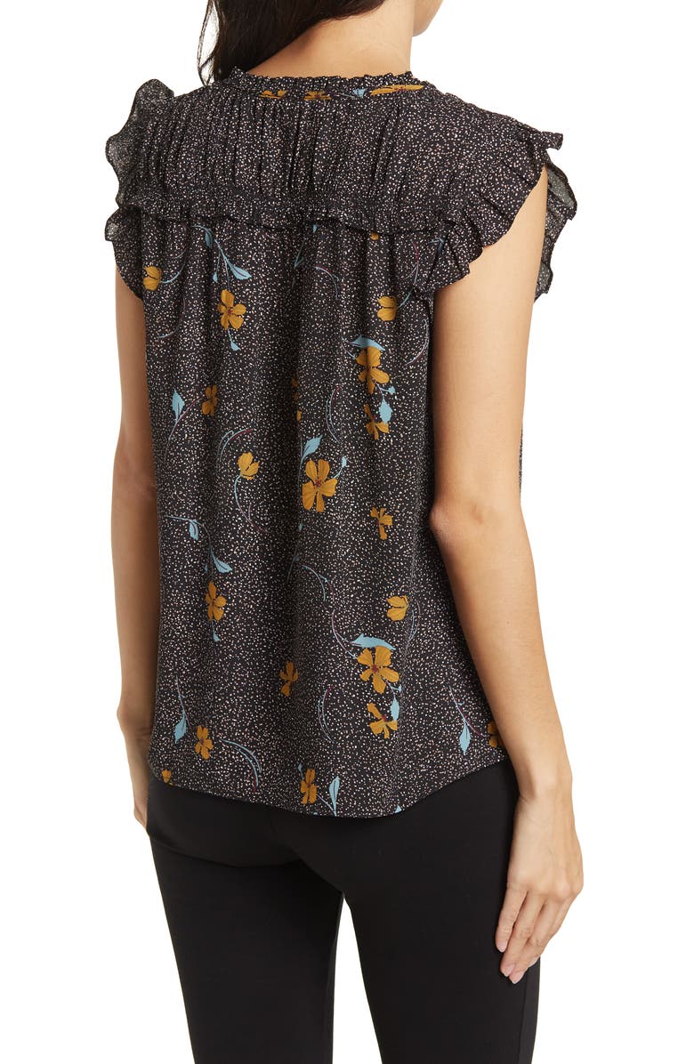 DR2 by Daniel Rainn Keyhole Sleeveless Ruffled Top | Nordstromrack