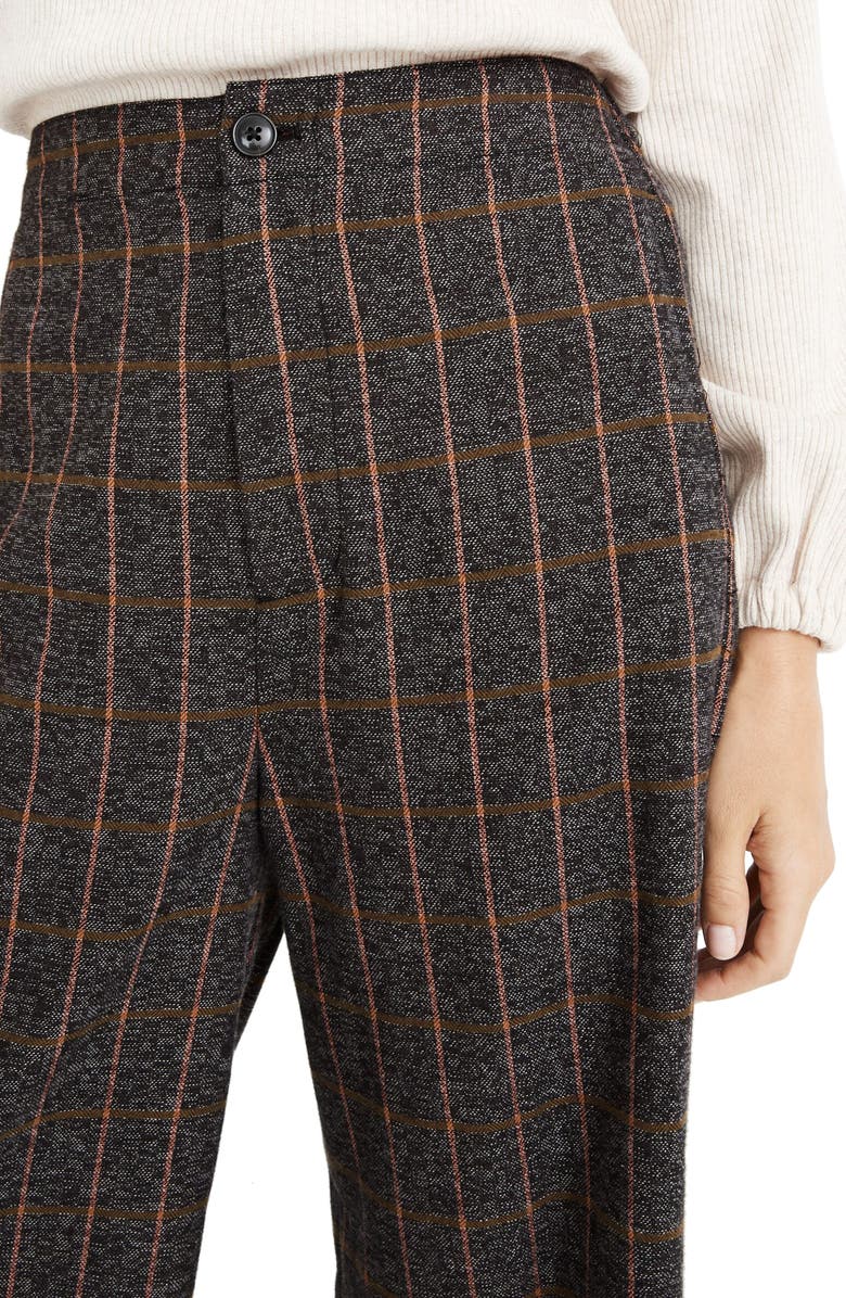 Madewell Huston Enbrook Plaid Pull-On Crop Pants | Nordstrom