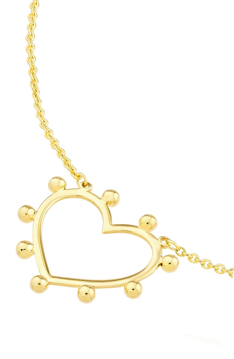 HAWLEY ST Open Beaded Heart Pendant Necklace | Nordstromrack