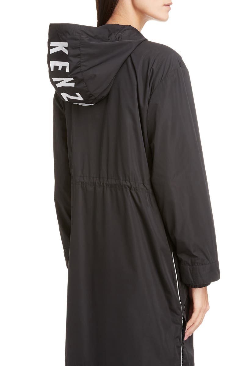 KENZO Longline Hooded Raincoat | Nordstrom