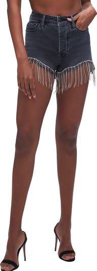 Good American Bombshell Diamond Denim Shorts | Nordstrom