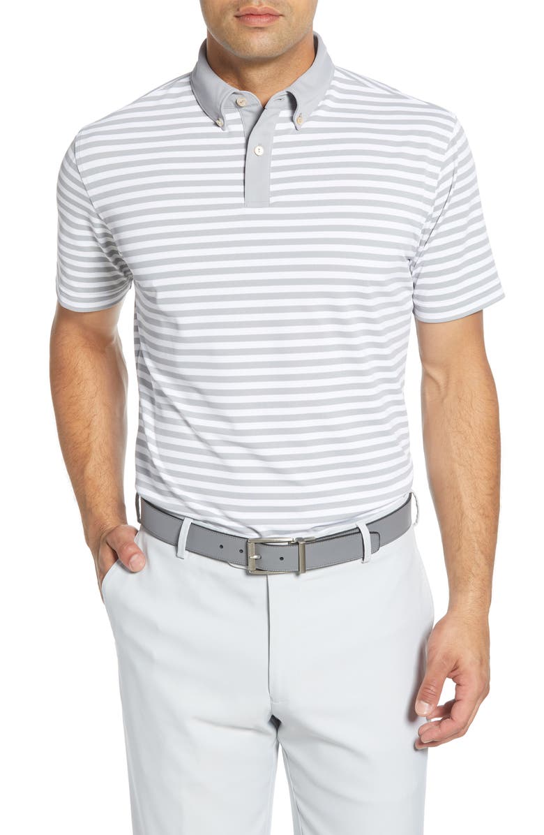 Peter Millar Bechet Regular Fit Stripe Button-Down Polo Shirt | Nordstrom