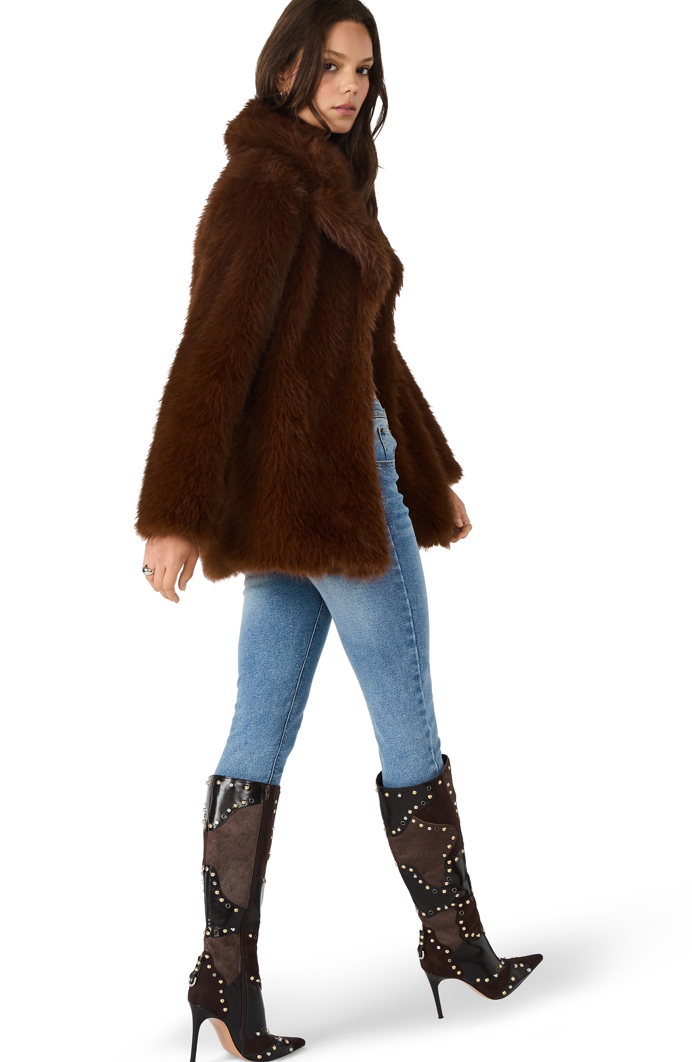 Steve Madden Kindra Faux Fur Coat | Nordstromrack