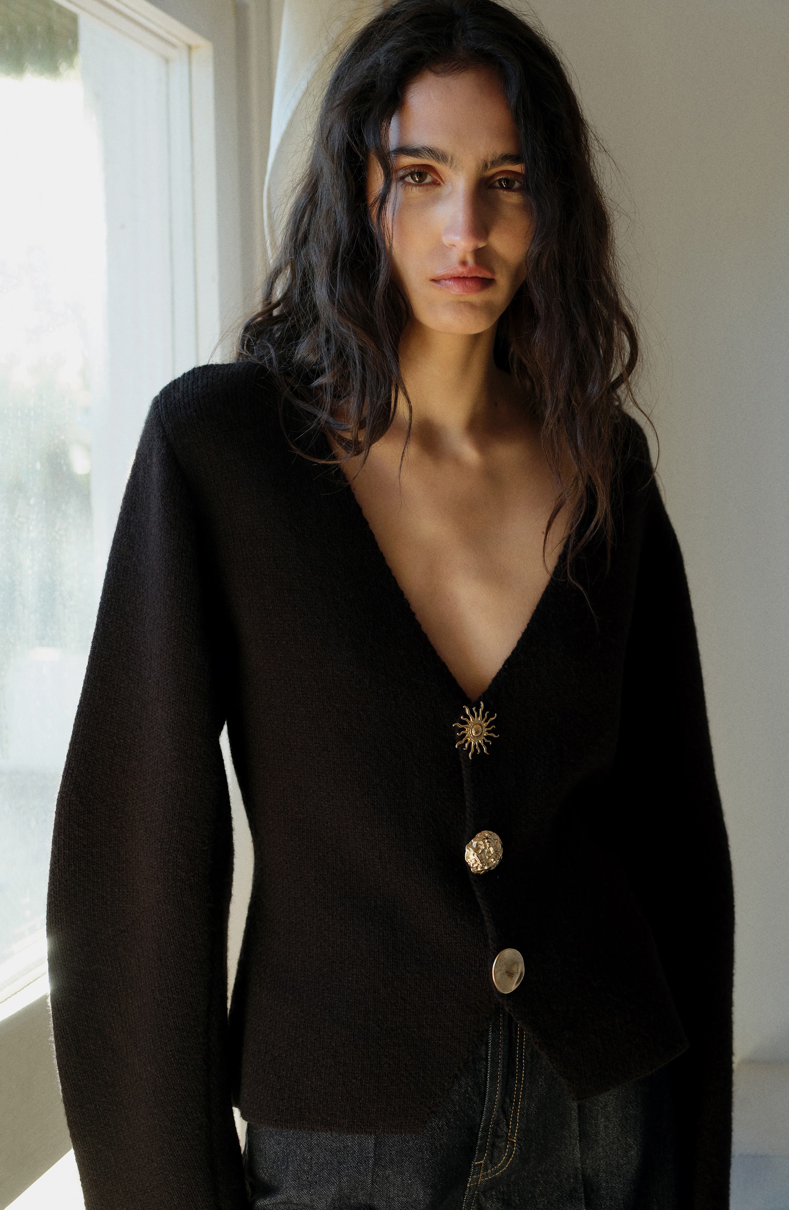MANGO Mixed Button Cardigan | Nordstromrack