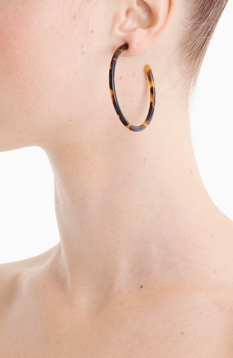 J.Crew Imitation Tortoise Hoop Earrings | Nordstrom