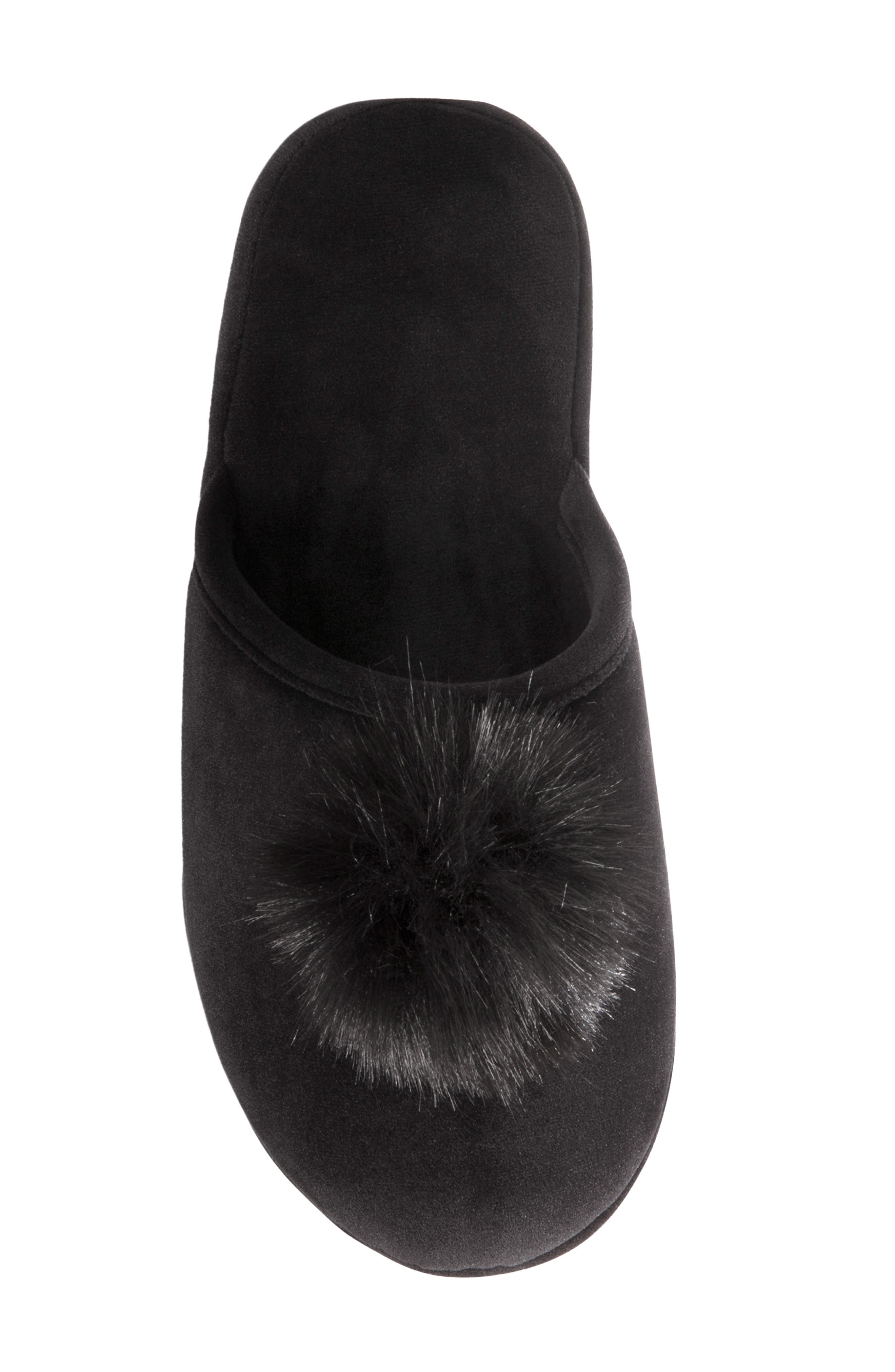ISOTONER Valerie Velour Faux Fur Pom Pom Slipper (Women) | Nordstromrack