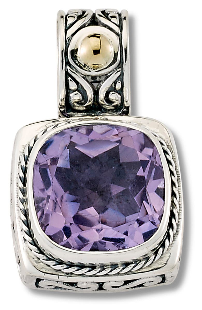 SAMUEL B. Two-Tone Cushion-Cut Amethyst Pendant | Nordstromrack