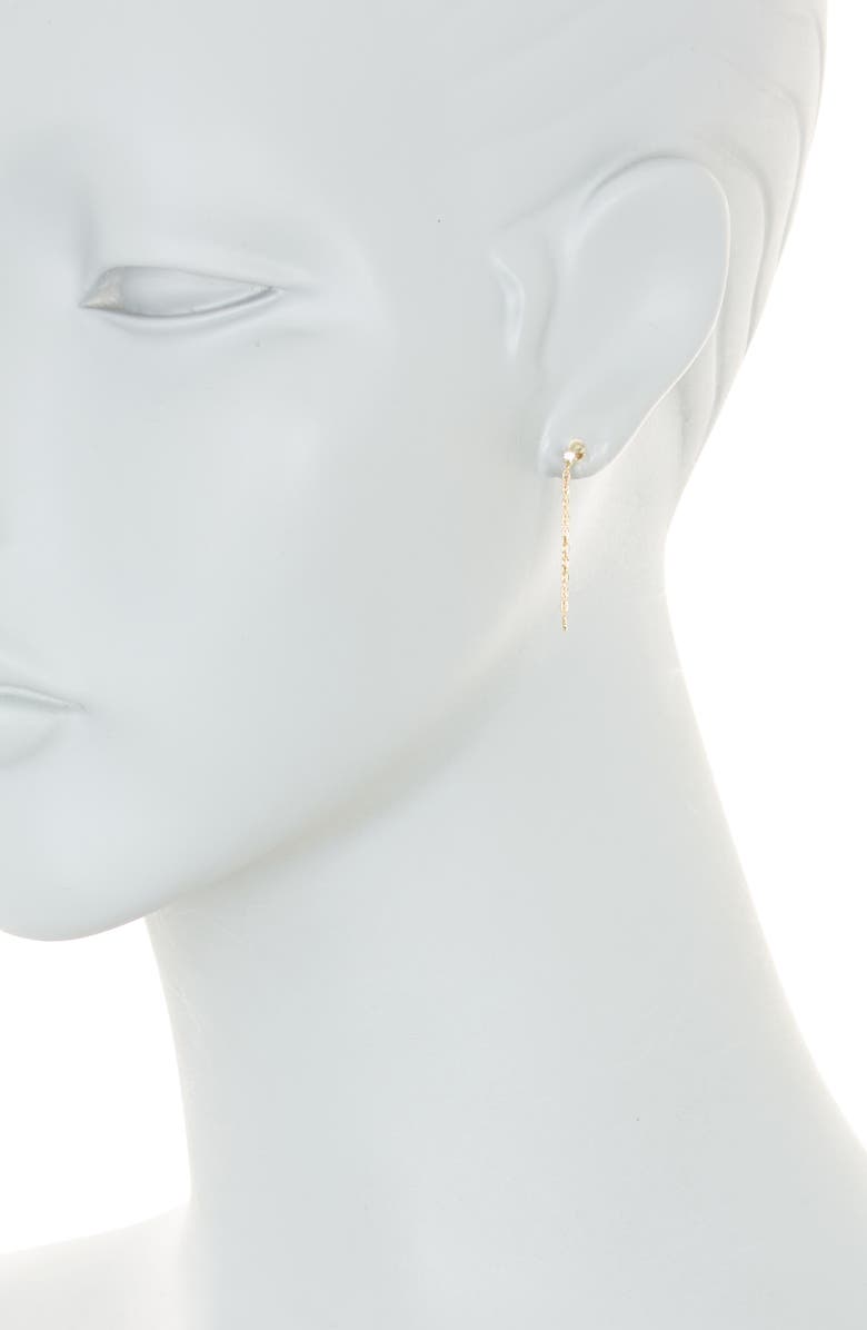 Bony Levy 18K Gold Diamond Linear Chain Drop Earrings - 0.06ct ...