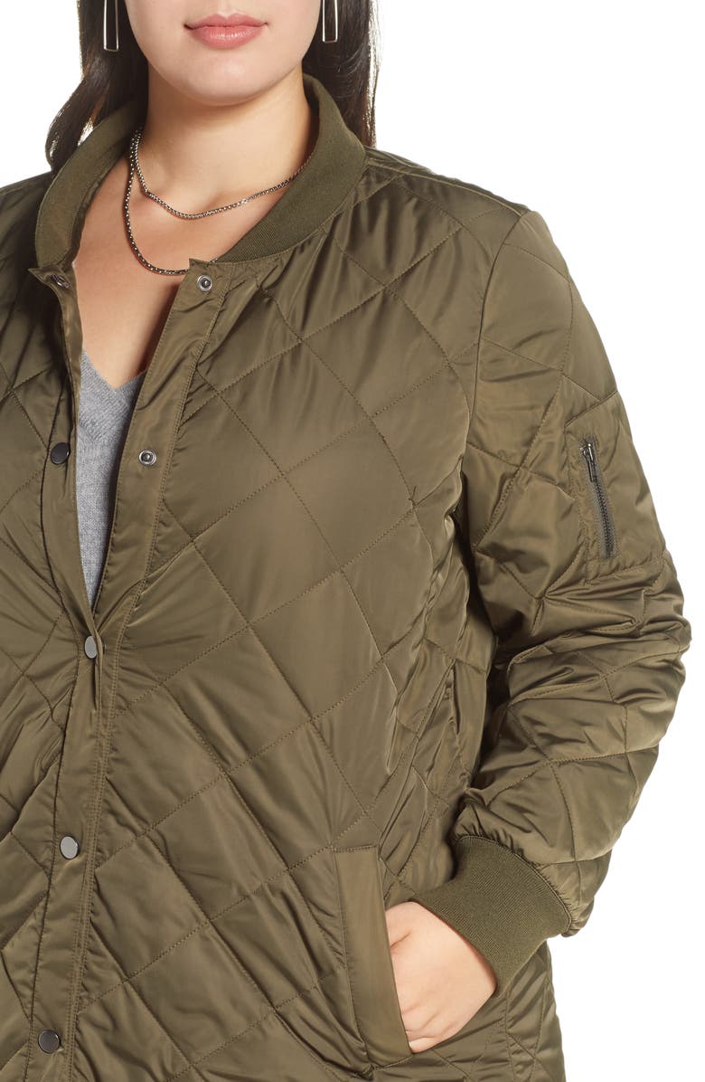 Halogen® Quilted Bomber Coat | Nordstrom