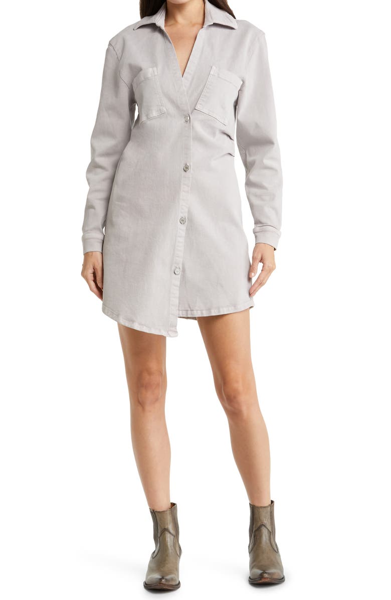 LE JEAN Eliza Long Sleeve Denim Minidress | Nordstromrack