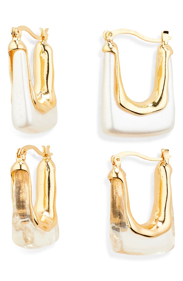 Tasha Set of 2 Resin Oval Hoop Earrings | Nordstromrack