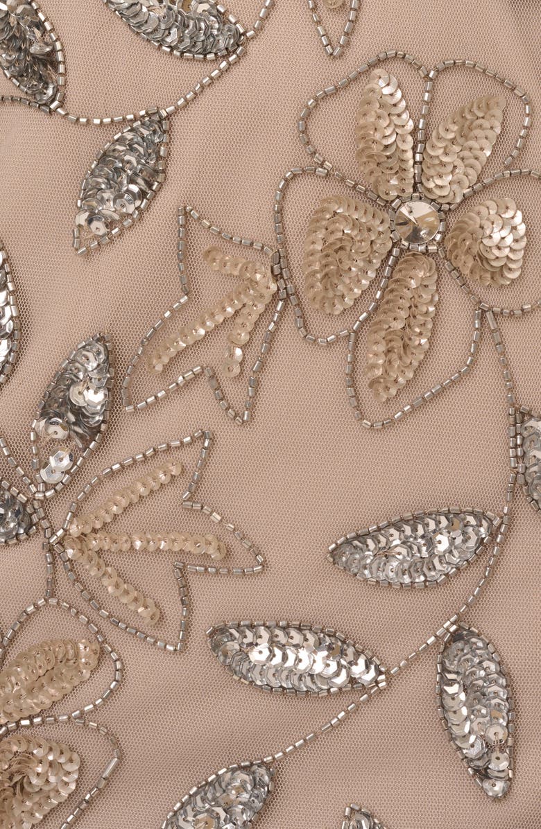 Adrianna Papell Beaded Mesh Gown | Nordstrom