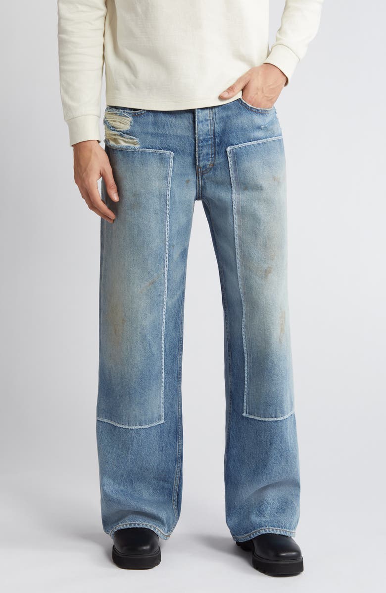 FRAME Patched Wide Leg Jeans | Nordstromrack