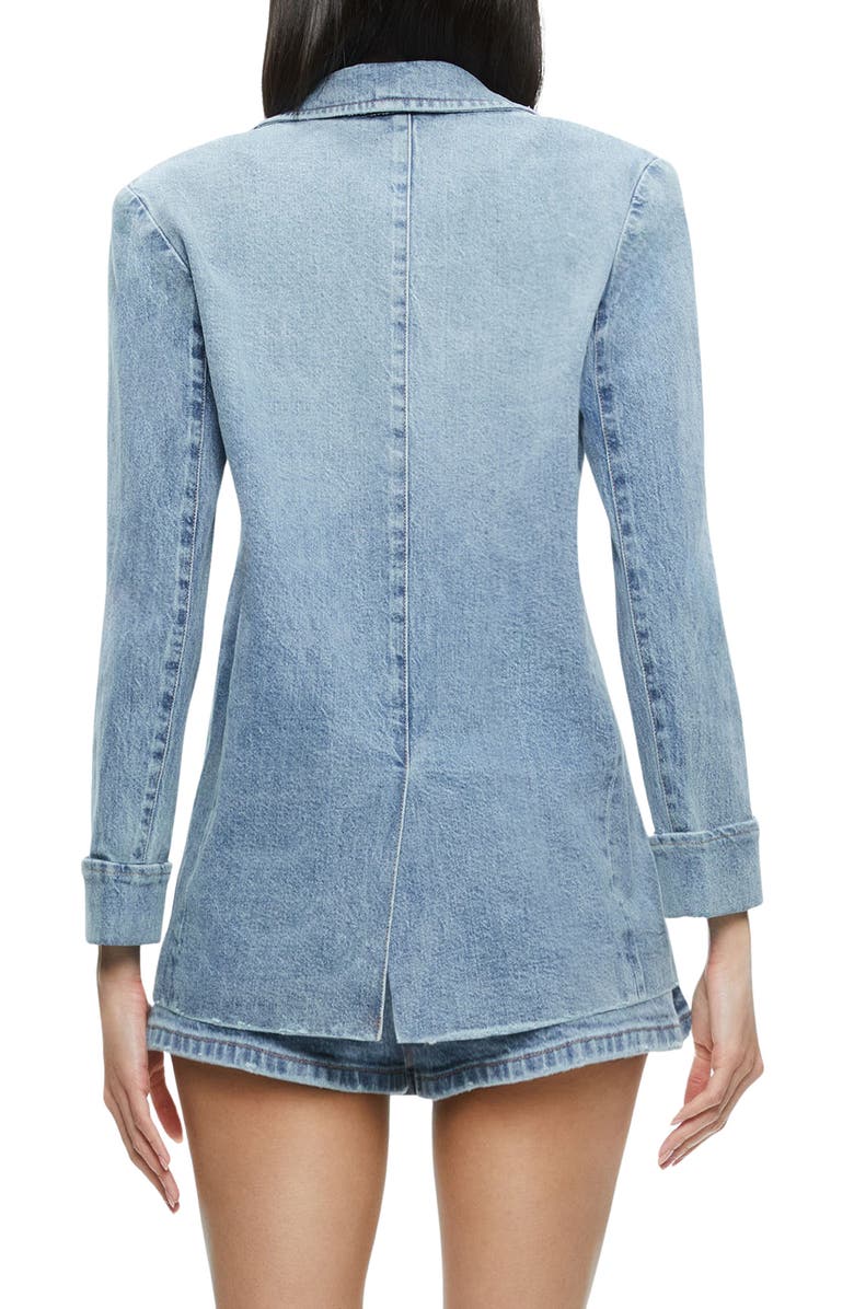 Alice + Olivia Justine Roll Cuff Denim Blazer | Nordstromrack