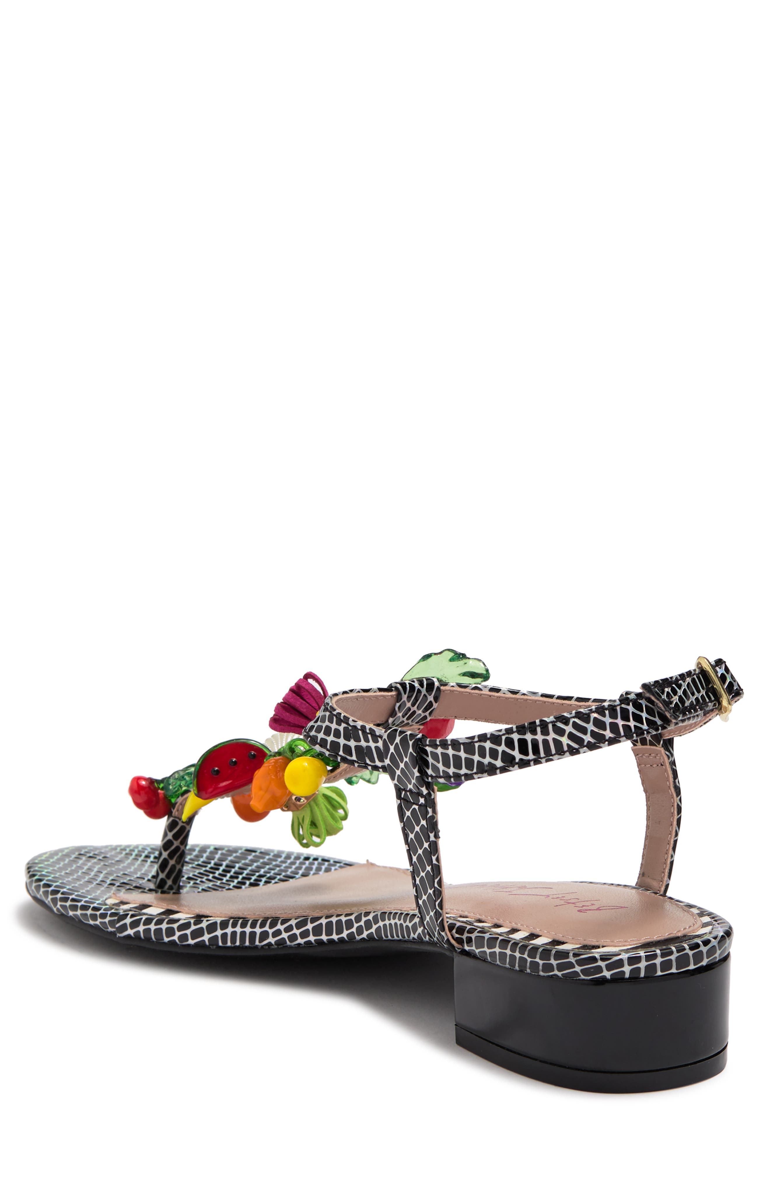 Betsey Johnson Lannah Fruit Charm Lizard Embossed Sandal | Nordstromrack