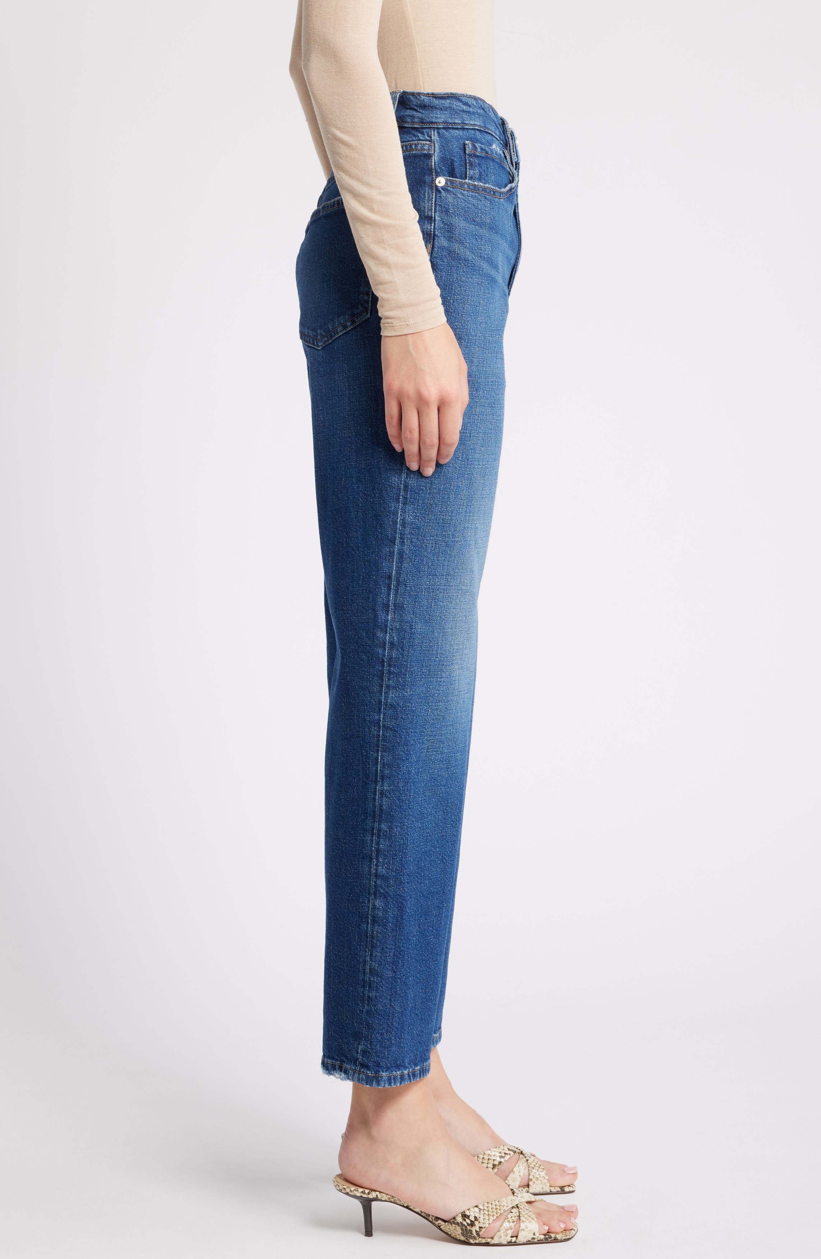 FRAME Le Jane High Waist Ankle Straight Leg Jeans | Nordstrom
