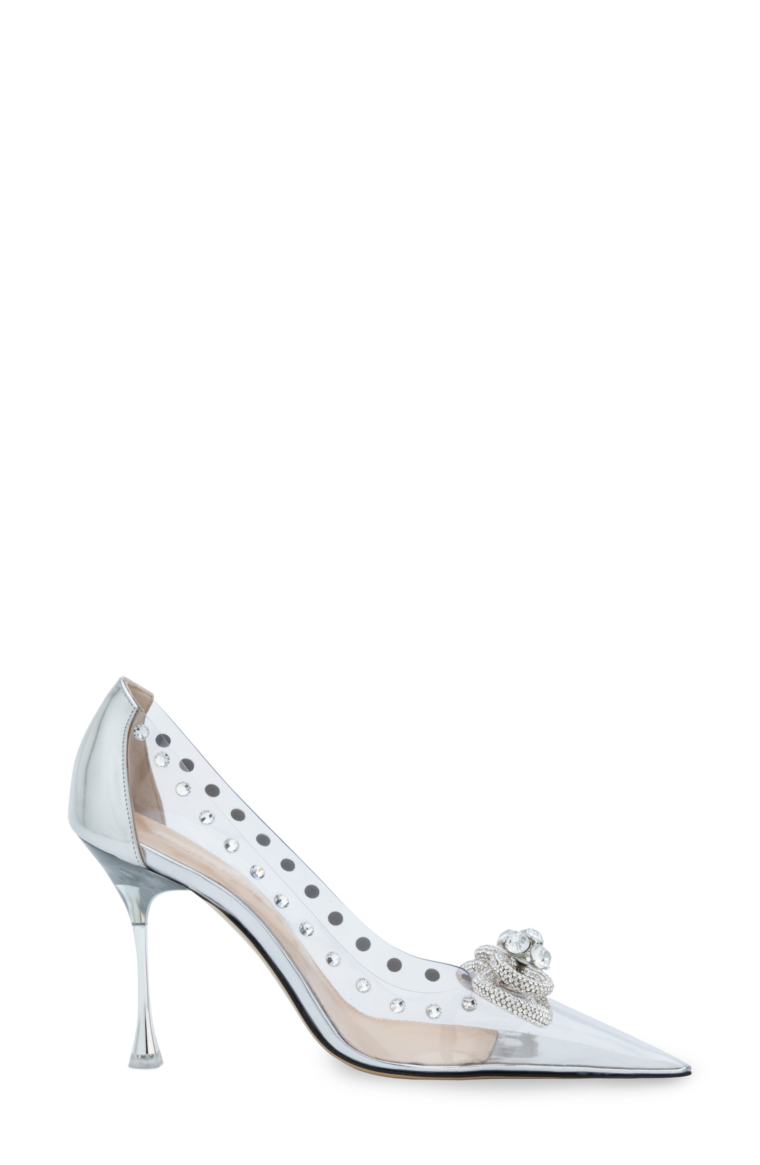 Mach & Mach Crystal Double Bow PVC Pointed Toe Pump (Women) | Nordstromrack