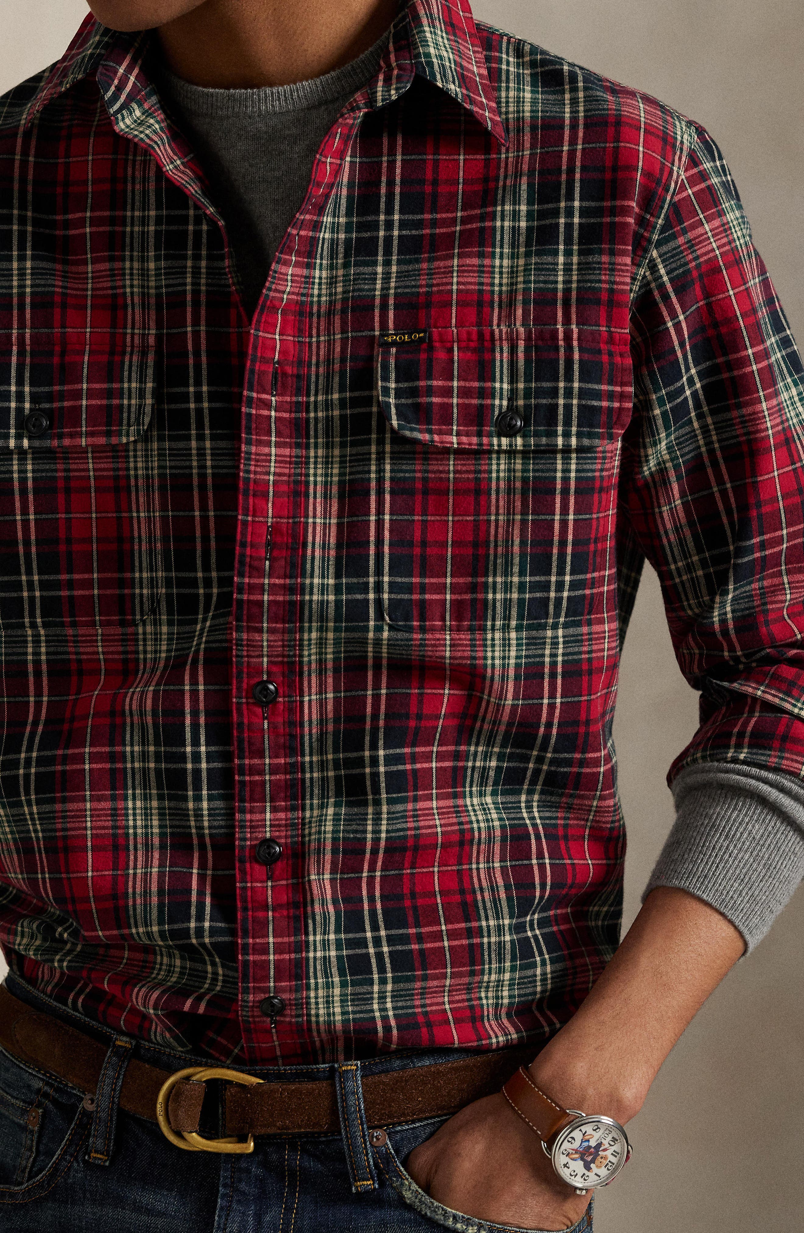 Polo Ralph Lauren Classic Fit Plaid Cotton Oxford Workshirt | Nordstrom