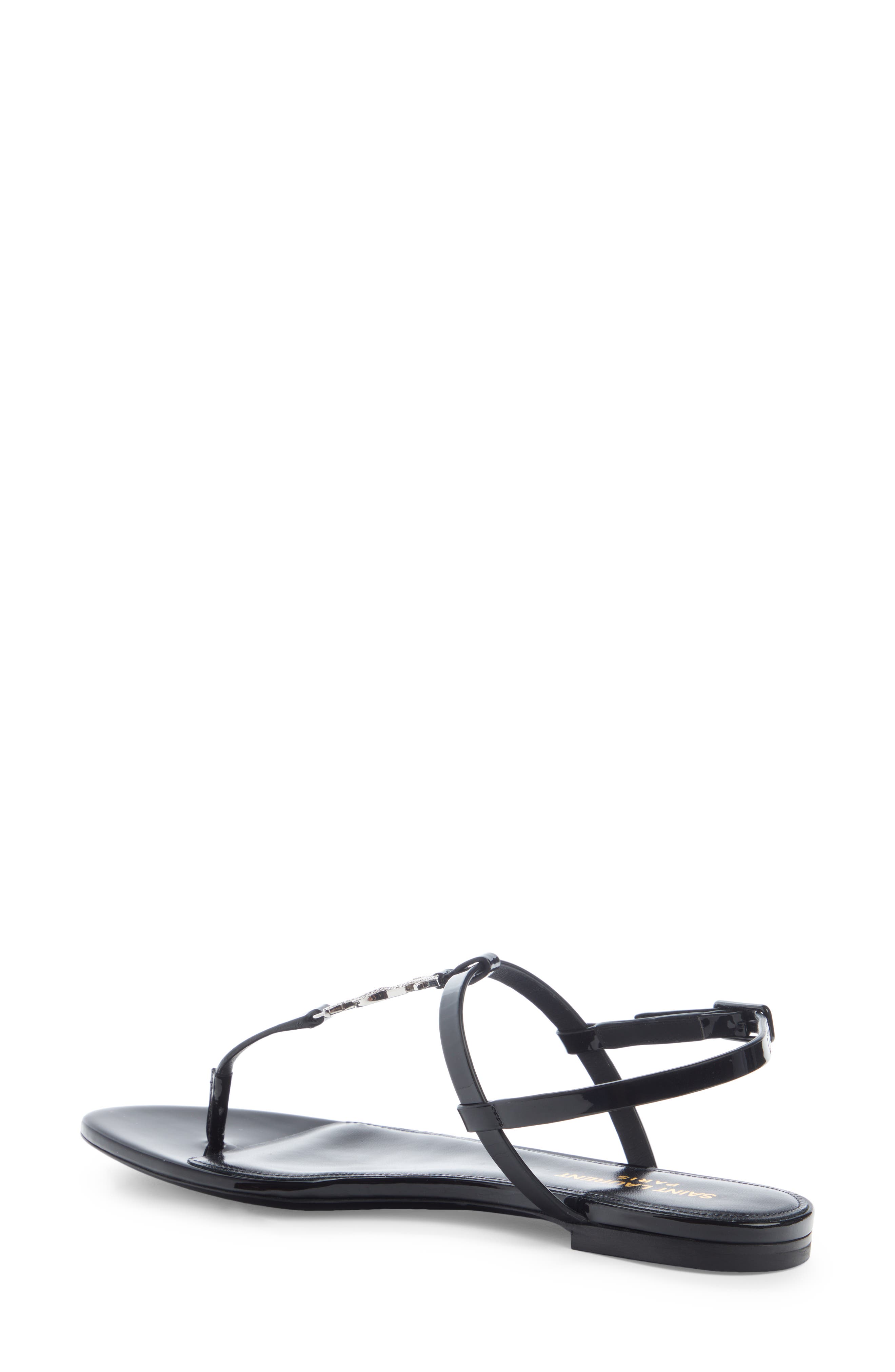 Saint Laurent Cassandra Crystal YSL Logo Sandal (Women) | Nordstromrack