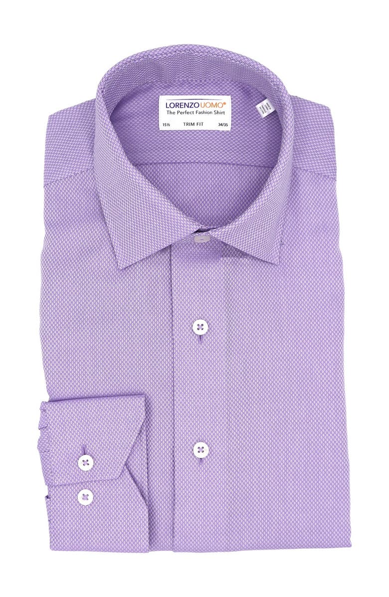 Lorenzo Uomo Textured Oval Non-Iron Trim Fit Dress Shirt | Nordstromrack