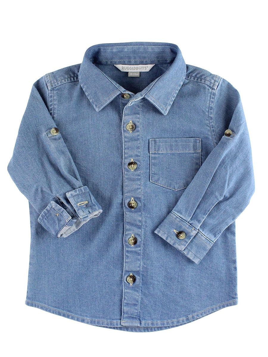 RuffleButts Boys Long Sleeve Button Down Shirt | Nordstrom