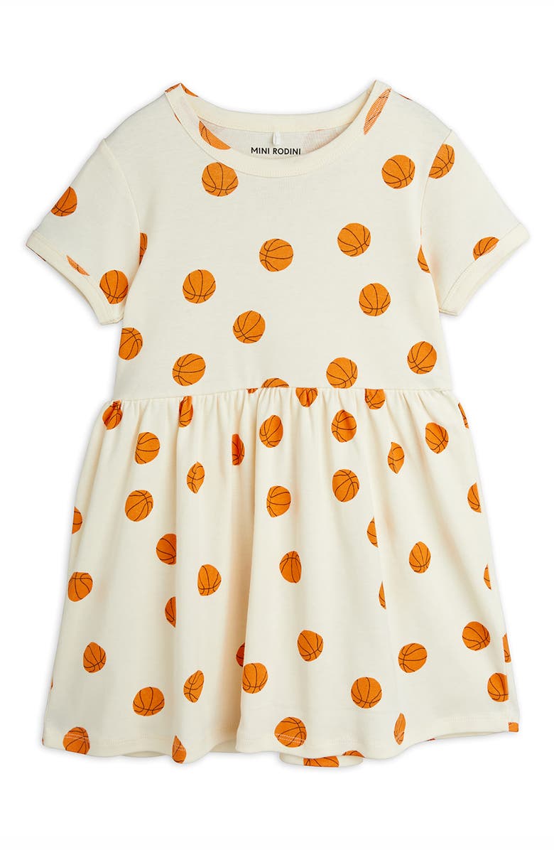 Mini Rodini Kids' Basketball Print Organic Cotton Dress | Nordstromrack
