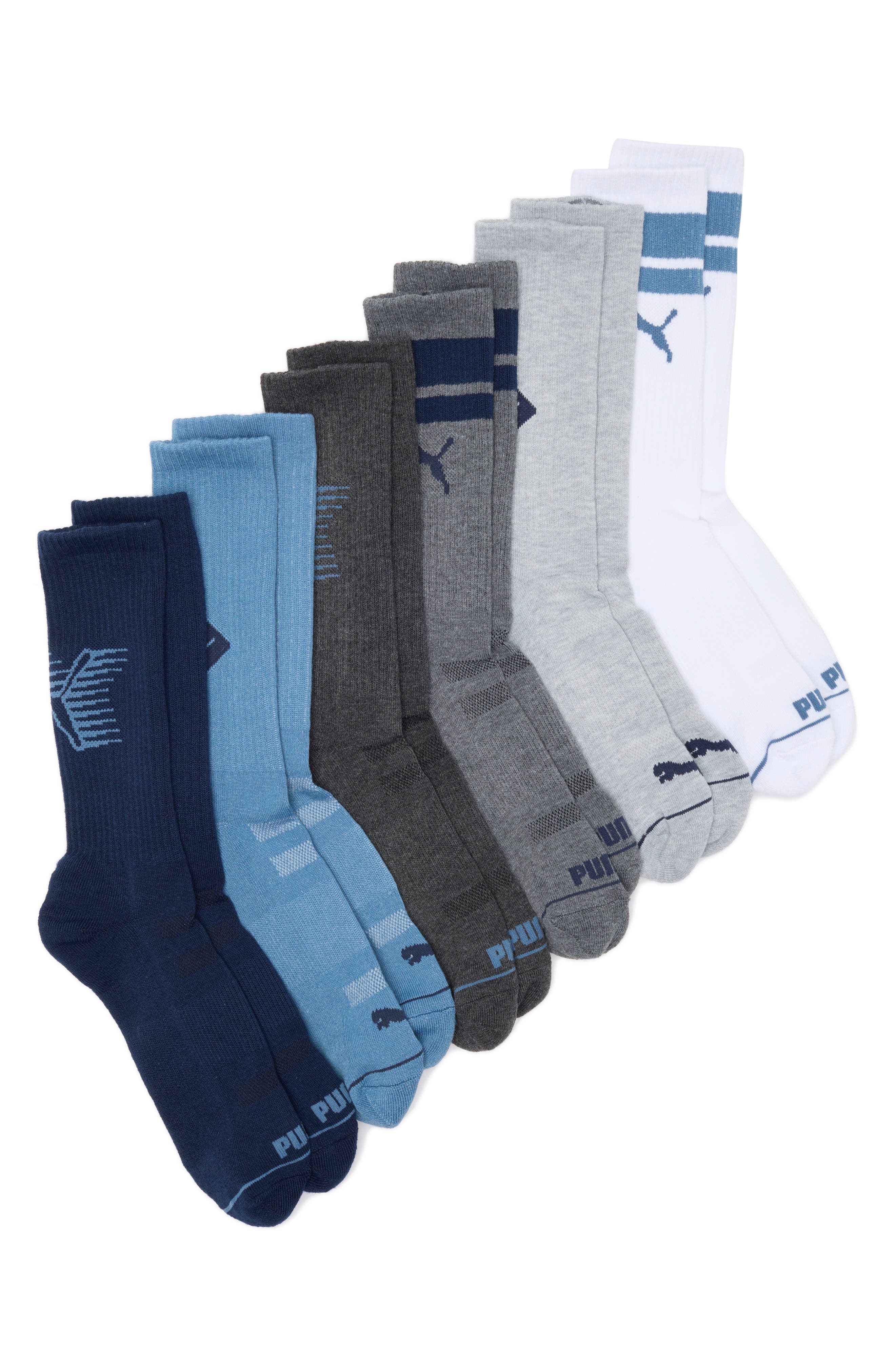 PUMA 6-Pack Half Terry Crew Socks | Nordstromrack