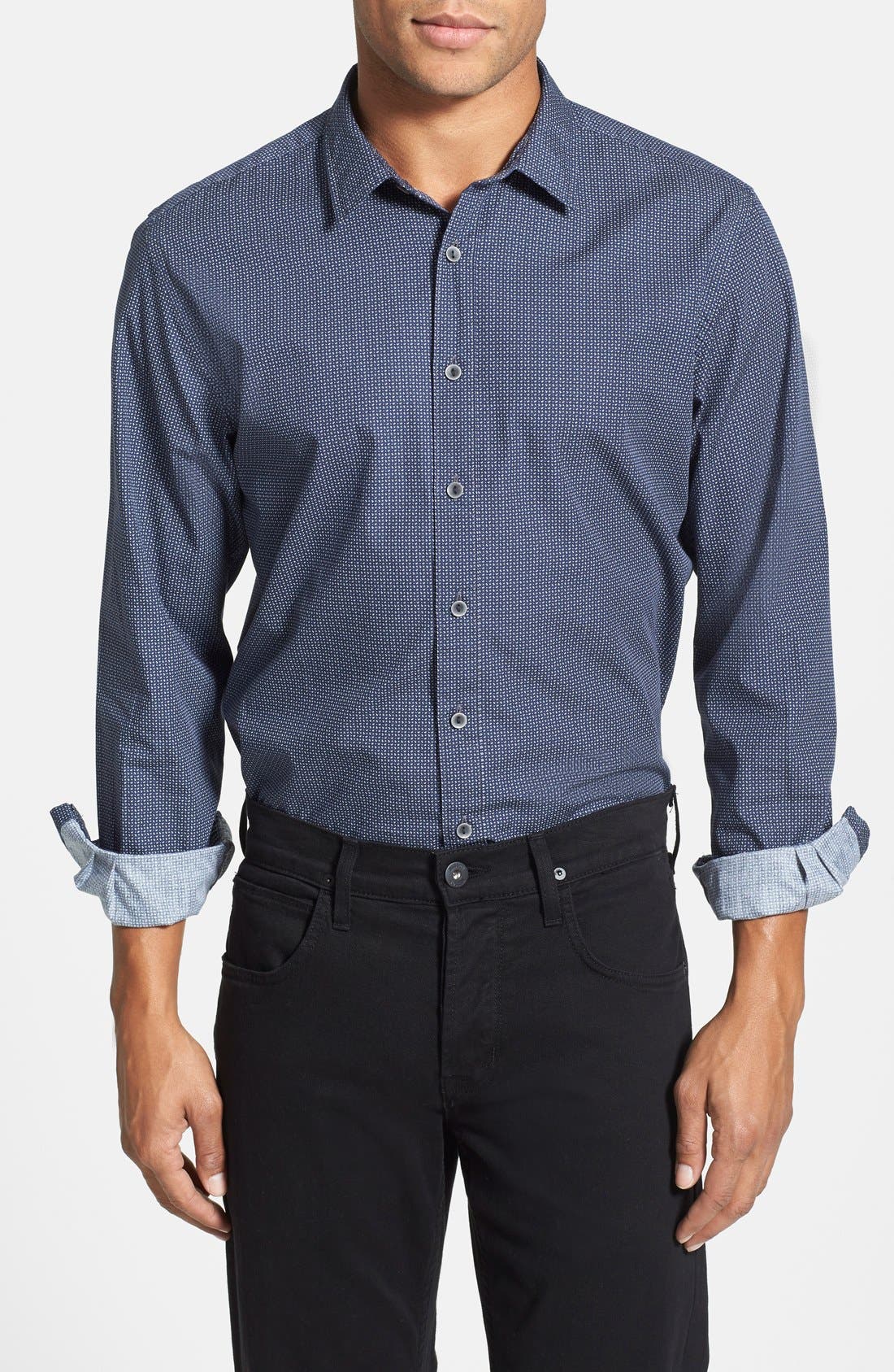 Rodd & Gunn 'Chicory' Regular Fit Geometric Print Italian Cotton Poplin ...