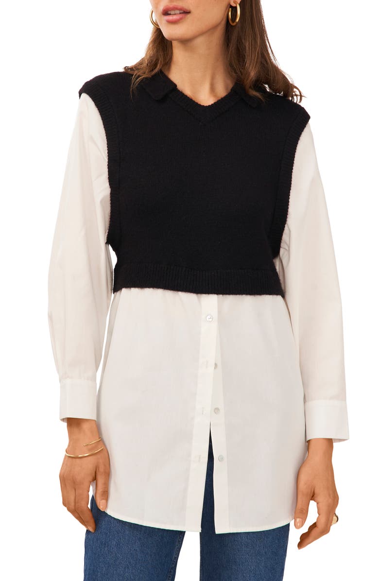 1.STATE Vest Button-Up Shirt | Nordstromrack