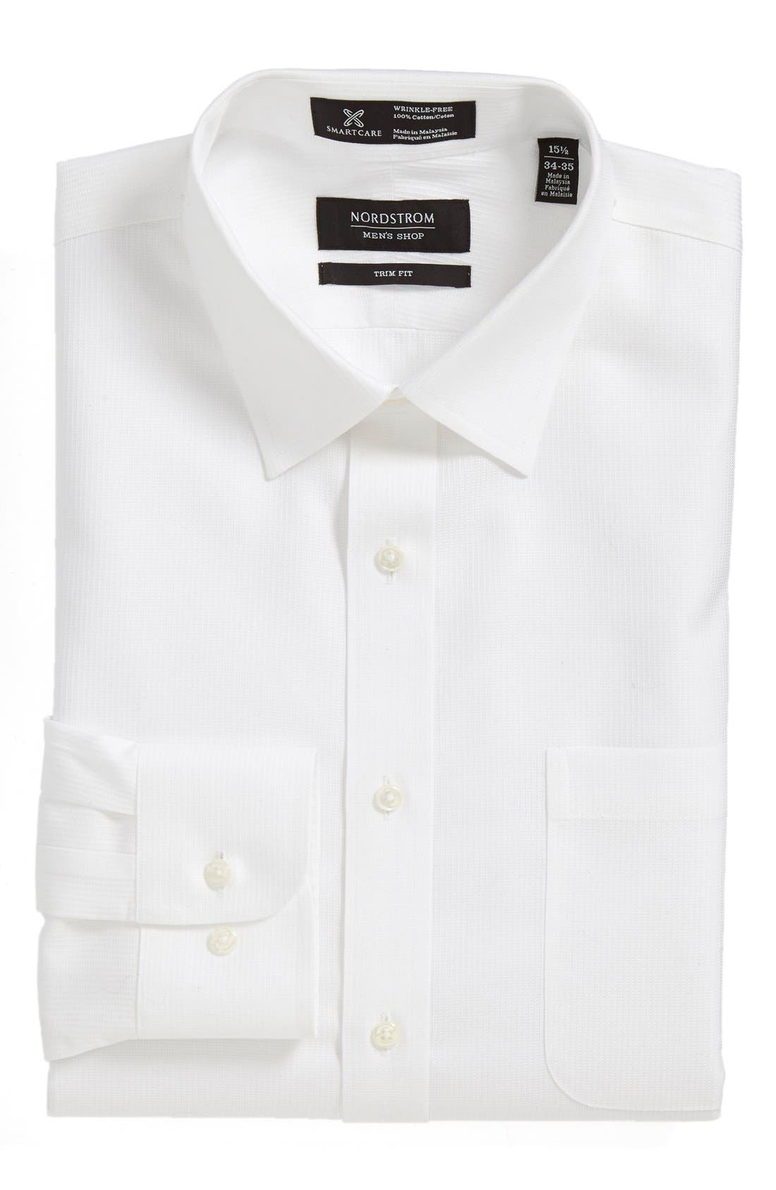 NORDSTROM MEN'S SHOP Nordstrom Smartcare™ Trim Fit Microdot Dress Shirt ...
