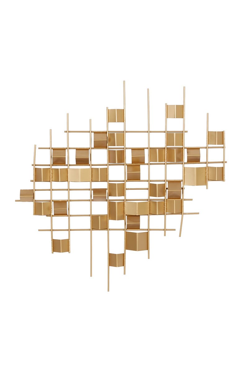 COSMO BY COSMOPOLITAN Abstract Angled Gold Metal Wall Decor - 32" X 32 ...