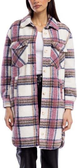 BLANKNYC Plaid Long Shacket | Nordstromrack