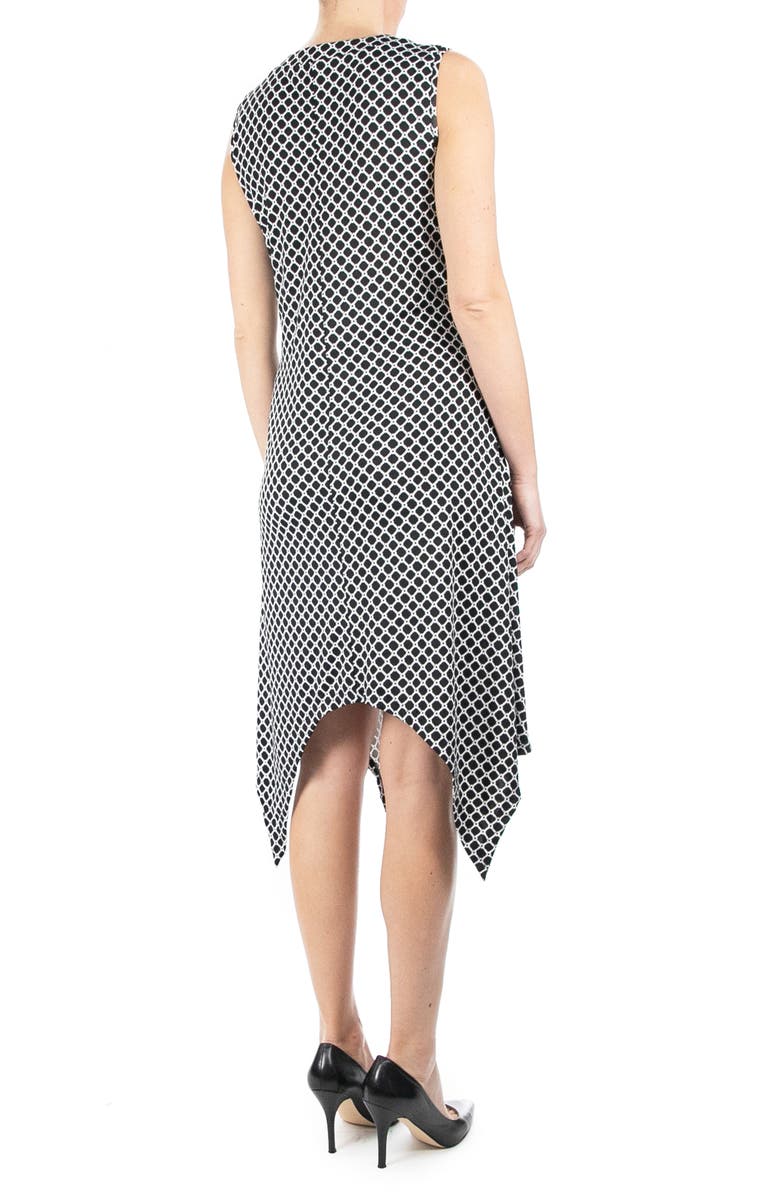 Nina Leonard Sleeveless Lace-Up Handkerchief Hem Dress | Nordstromrack