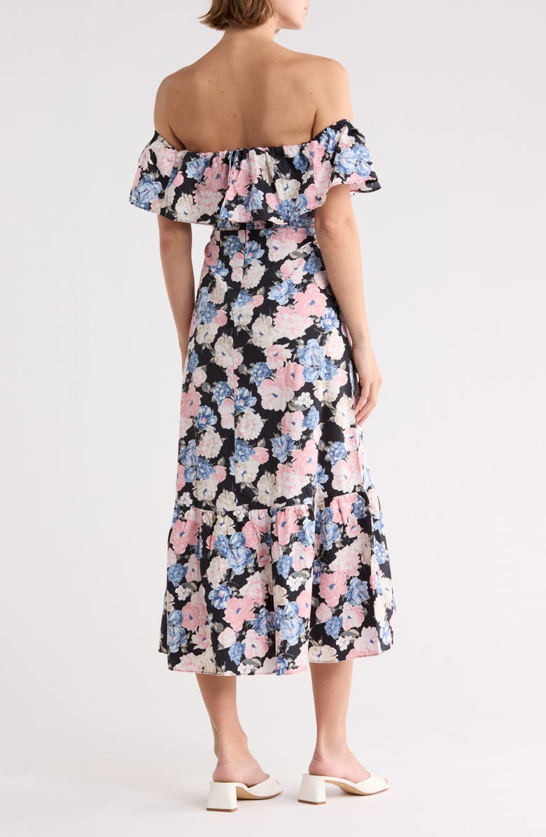 Laundry by Shelli Segal Emily Off the Shoulder Ruffle Cotton High-Low ...