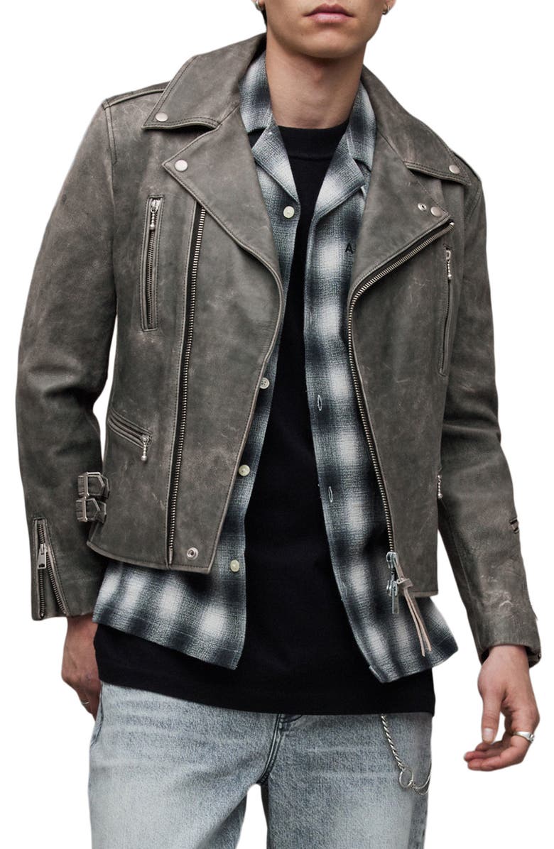 AllSaints Ark Leather Biker Jacket | Nordstrom