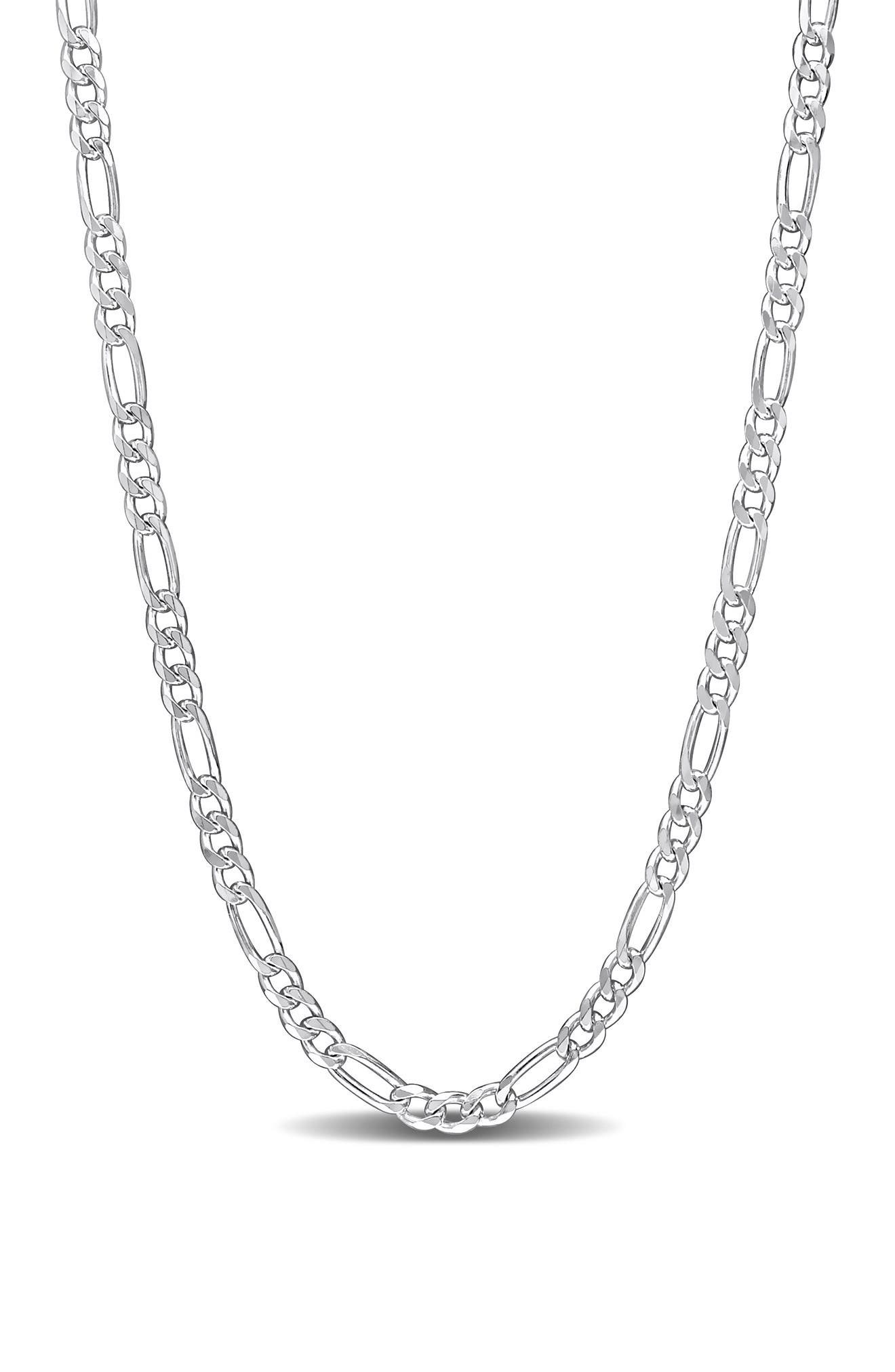 DELMAR Sterling Silver Figaro Chain Link Necklace | Nordstromrack