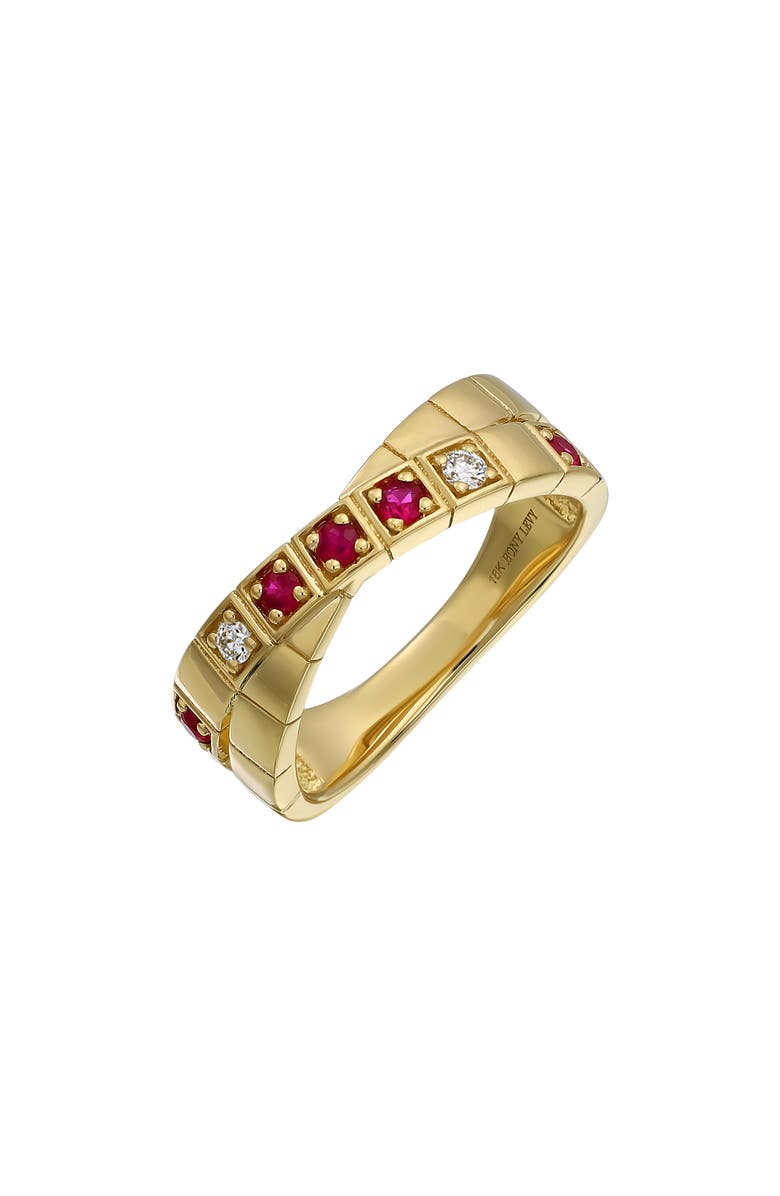 Bony Levy El Mar Diamond & Ruby Crossover Ring | Nordstromrack