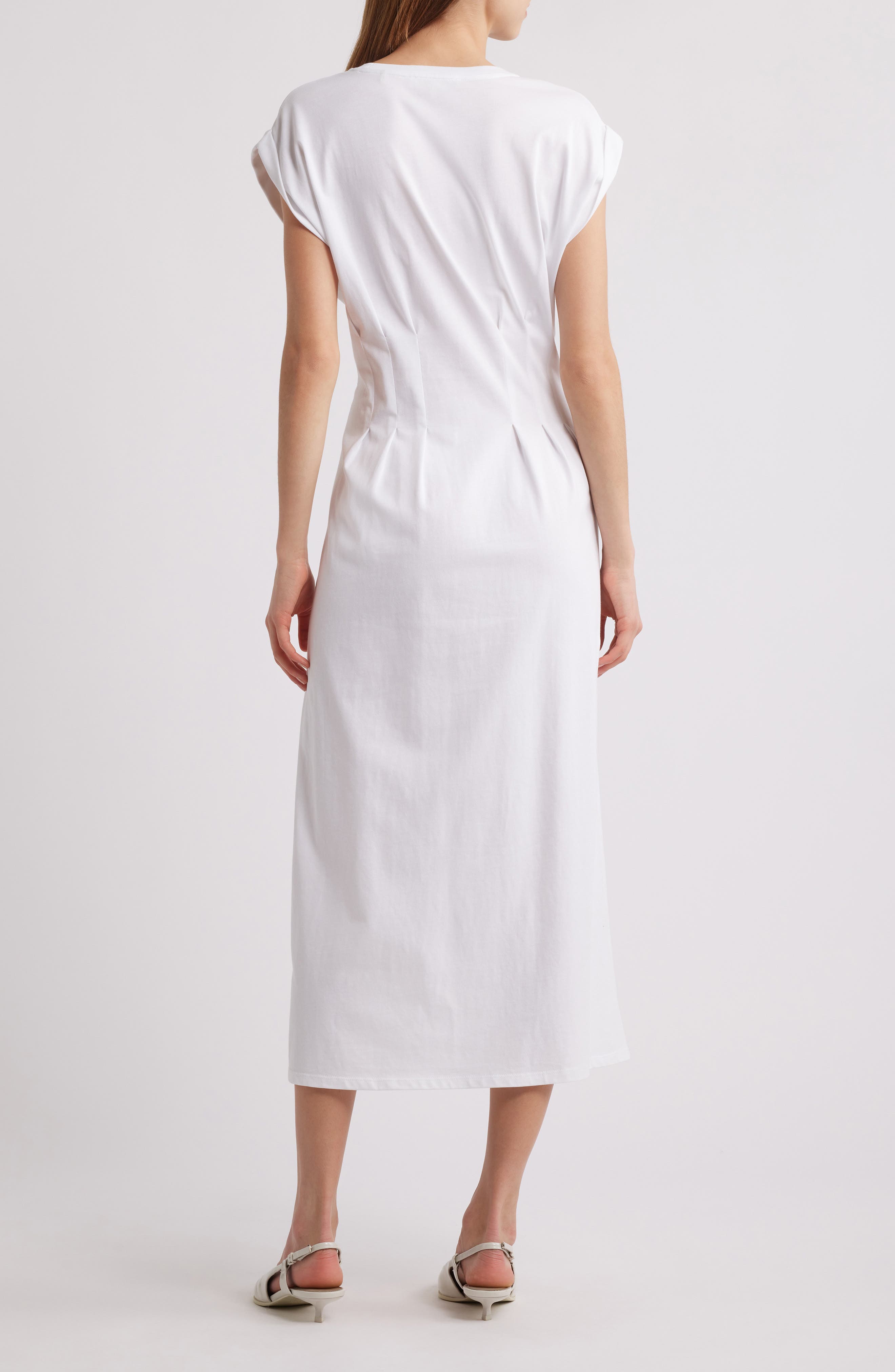 FRAME The Nipped Organic Cotton Jersey Midi Dress | Nordstromrack