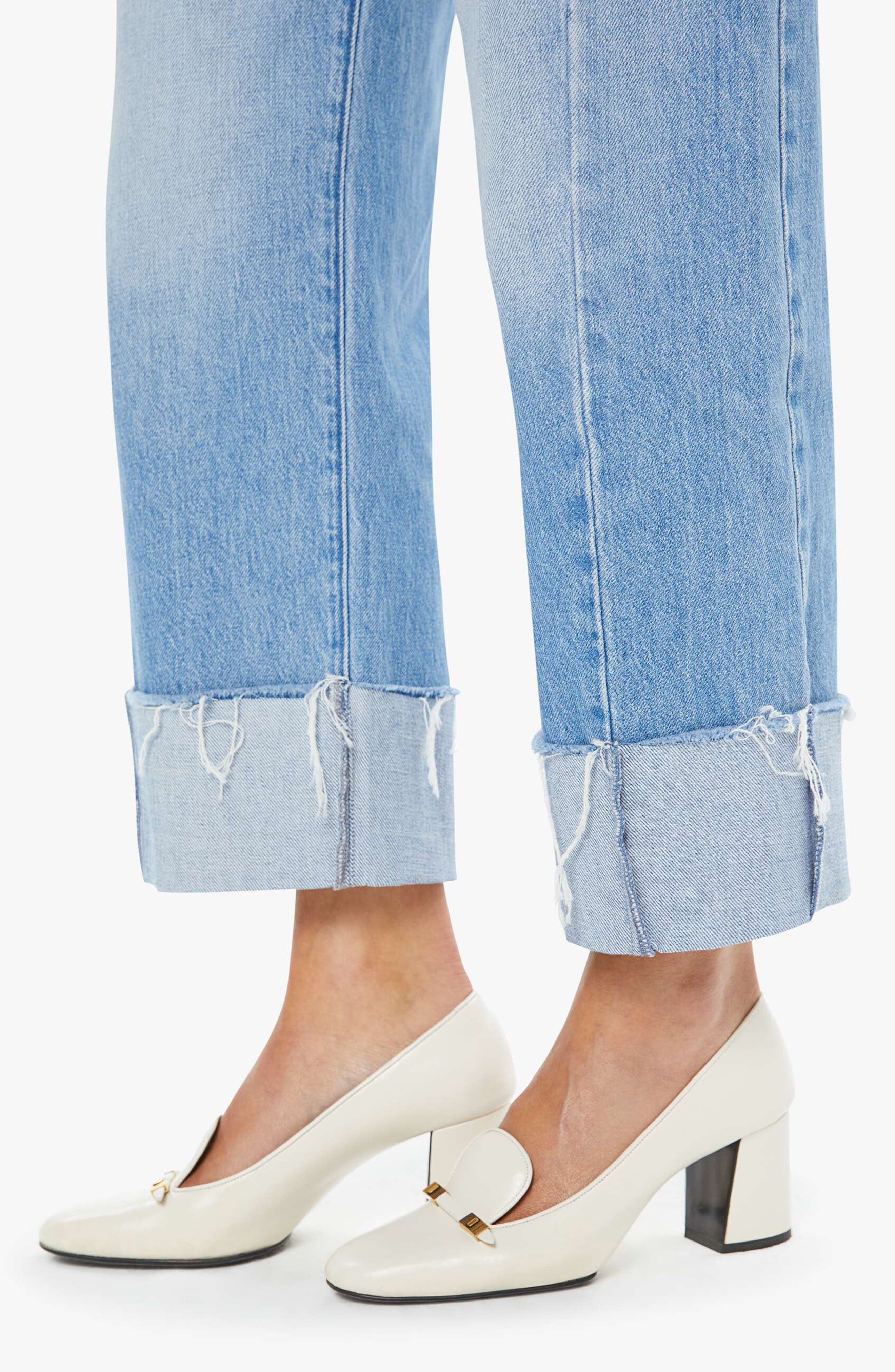 MOTHER The Half-Pipe Frayed High Waist Ankle Barrel Jeans | Nordstrom