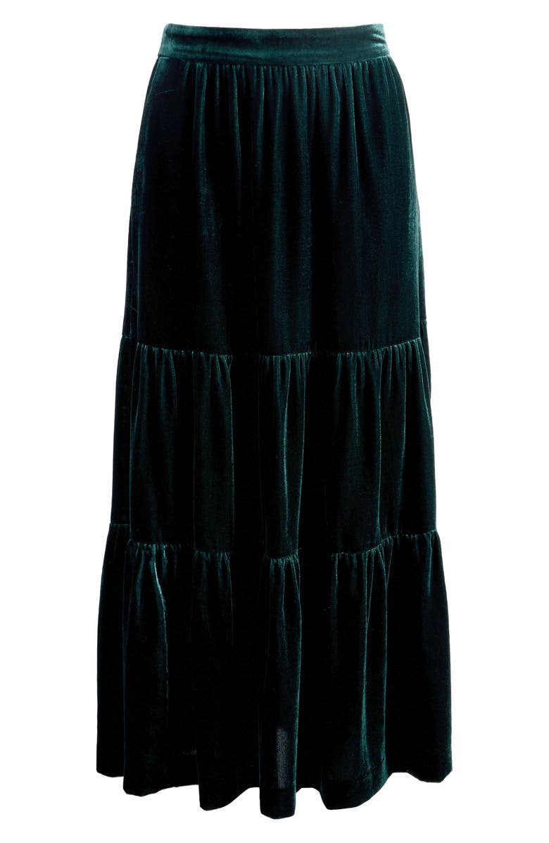 Boden Viv Tiered Velvet Maxi Skirt | Nordstromrack