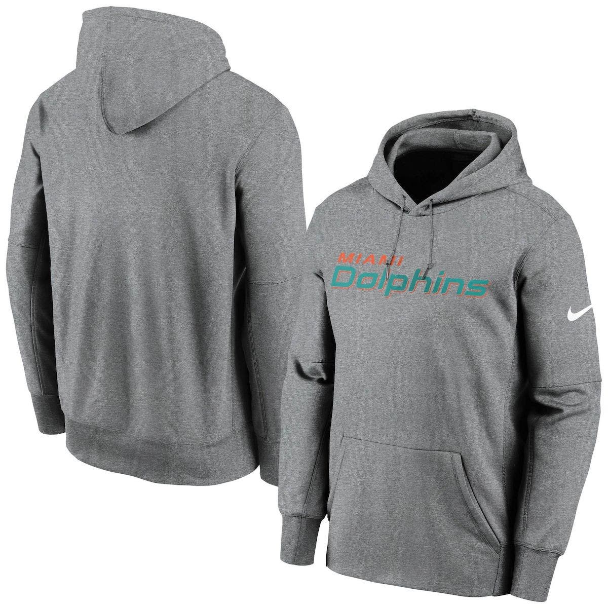 Nike Men's Nike Heathered Charcoal Miami Dolphins Fan Gear Wordmark ...