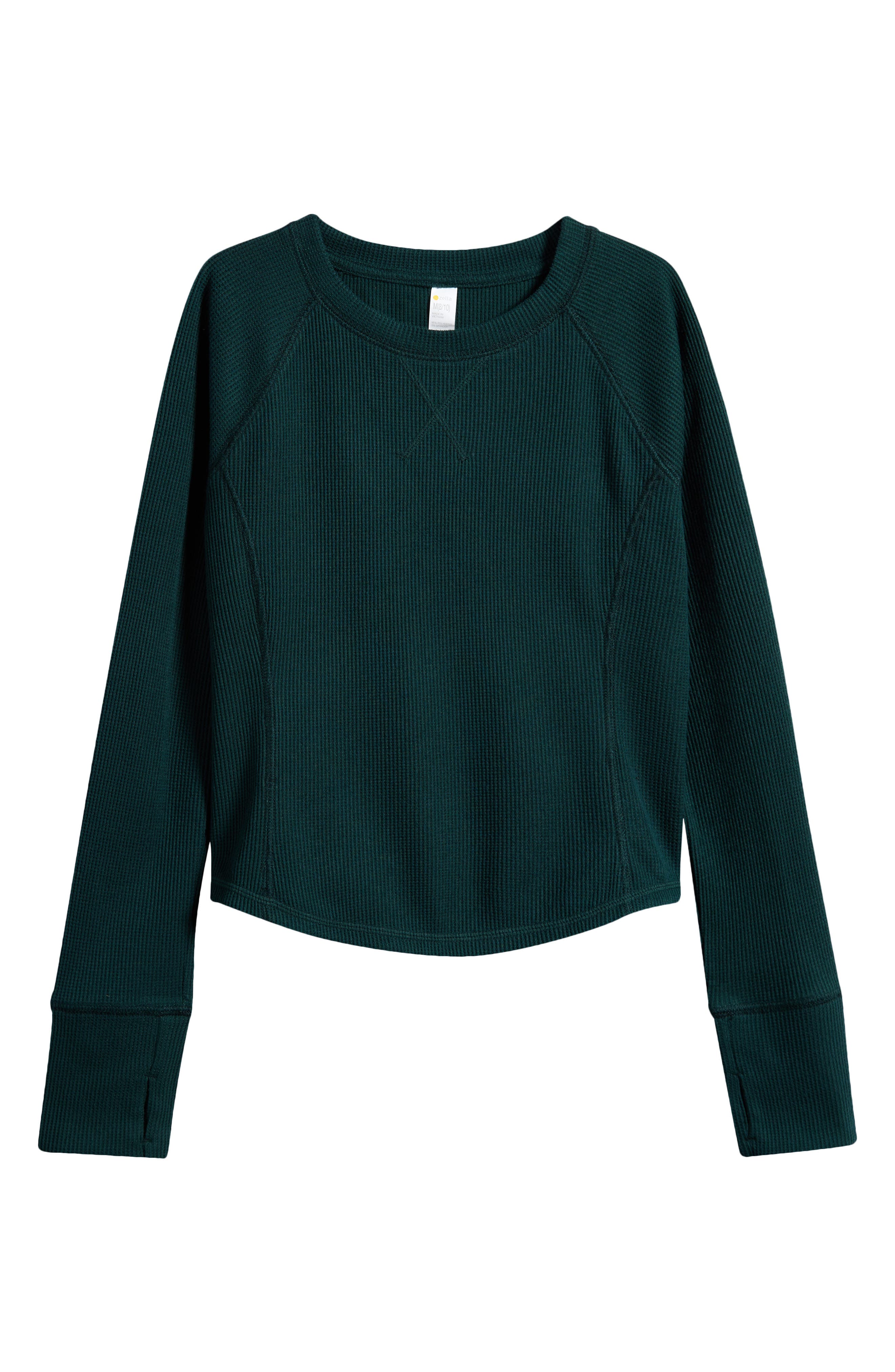 Zella Girl Zen Long Sleeve Waffle Knit T-Shirt | Nordstromrack