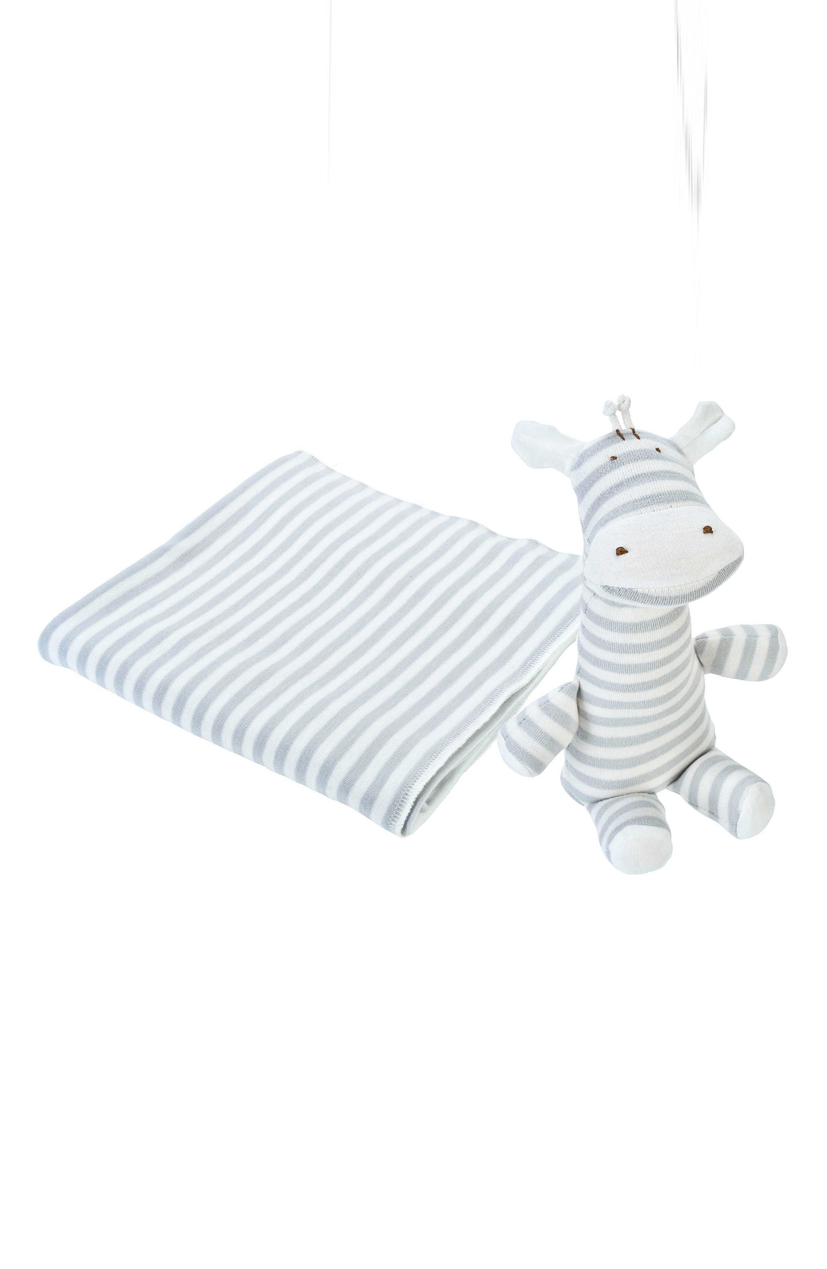 Under the Nile 2-Piece Stripe Swaddle Blanket & Stuffed Animal Set ...