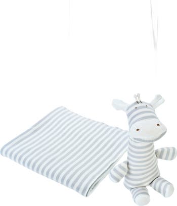 Under the Nile 2-Piece Stripe Swaddle Blanket & Stuffed Animal Set ...