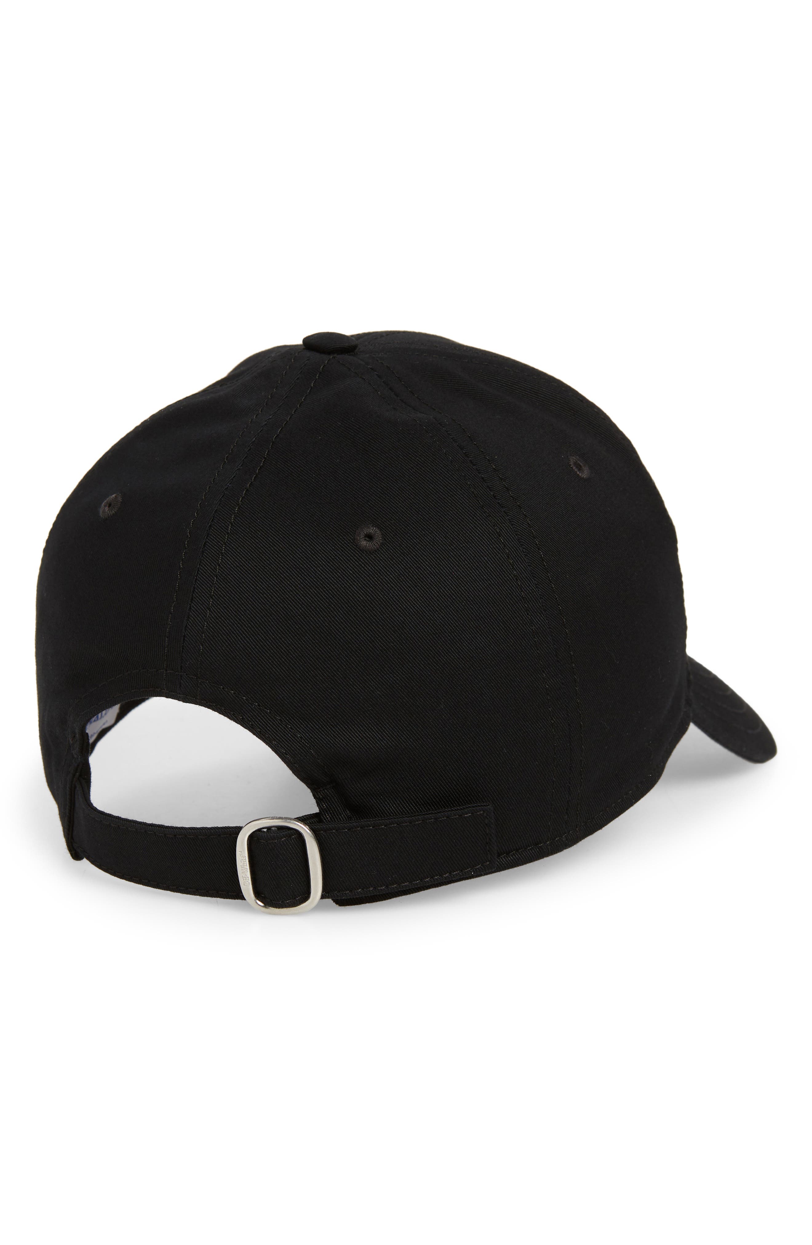 Off-White Embroidered Logo Cotton Drill Adjustable Baseball Cap ...
