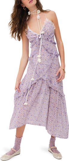 For Love & Lemons Cayne Floral Print Ruffle Maxi Dress | Nordstrom