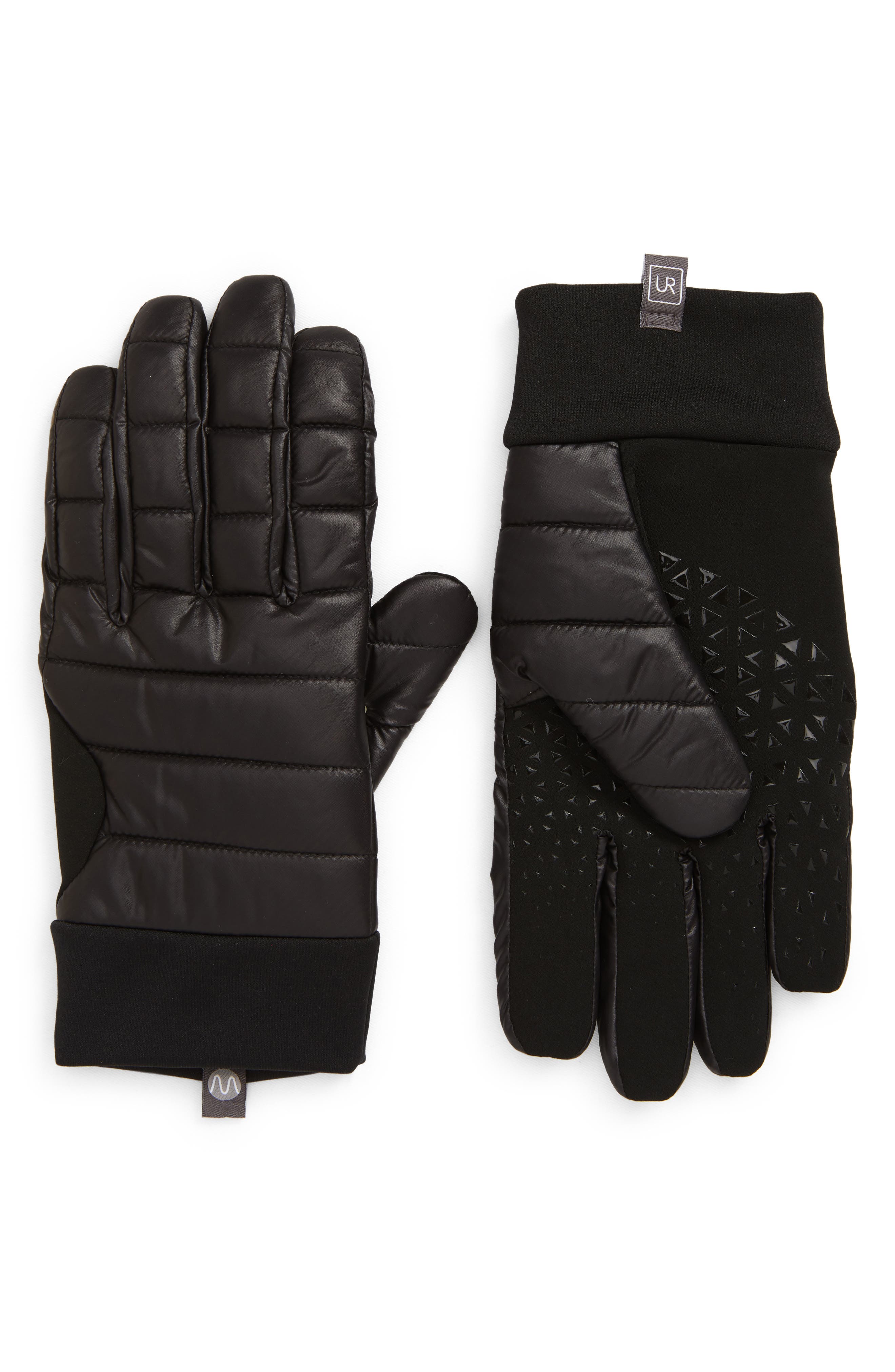 U|R All Weather Mixed Media Puffer Gloves | Nordstrom