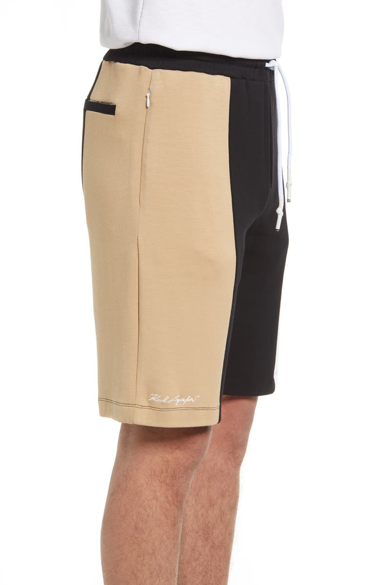 KARL LAGERFELD PARIS Kidult Colorblock Stretch Shorts | Nordstromrack