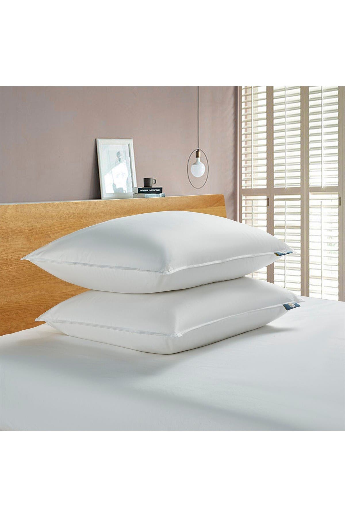 BLUE RIDGE HOME FASHIONS 2pk Serta 233tc White Goose Feather & Down ...