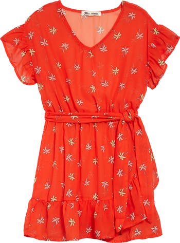 MIKEN CLOTHING Sheer Ruffle Cover-Up Dress | Nordstrom